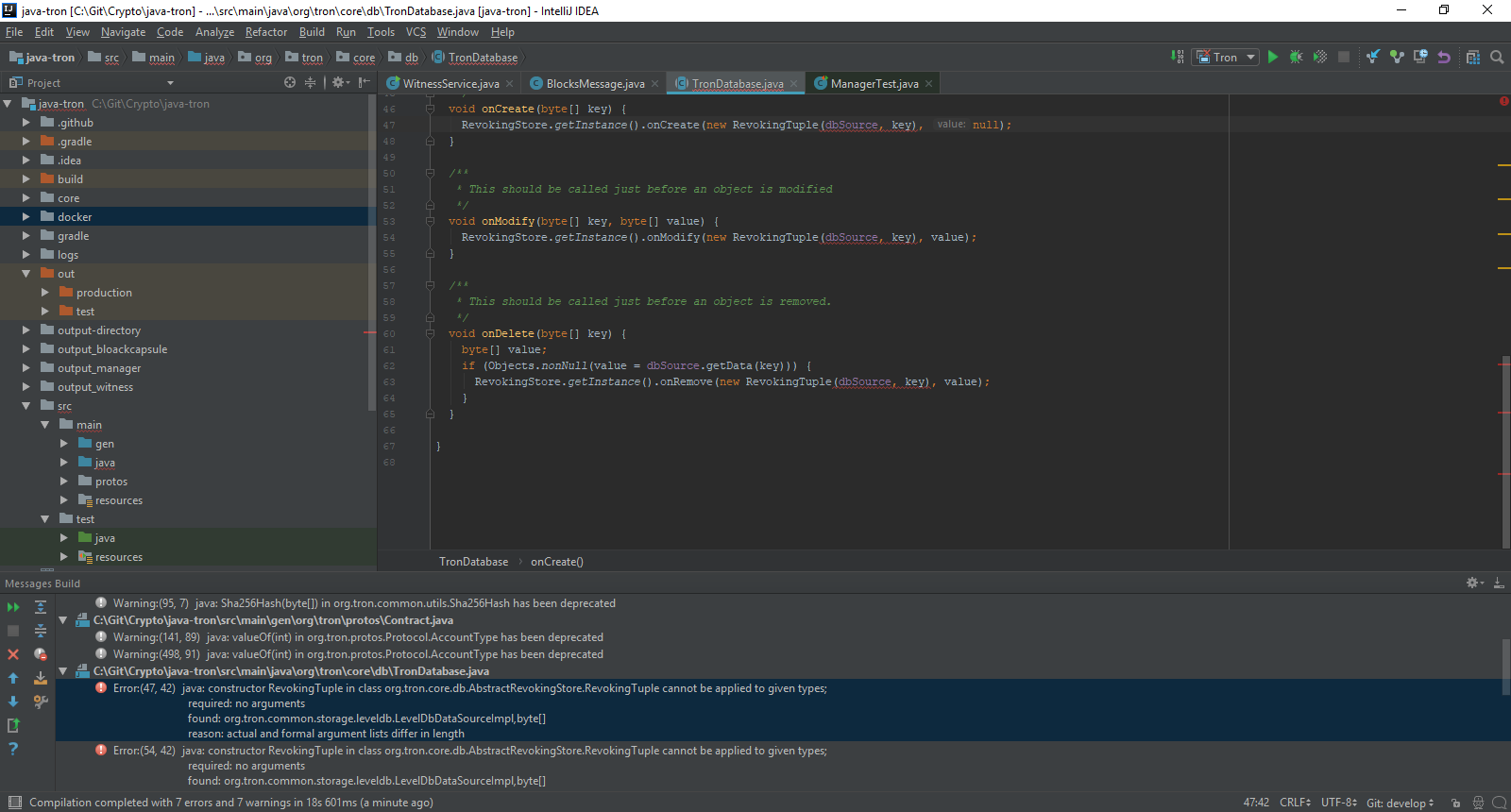 Build error new RevokingTuple(dbSource, key) · Issue #223 ...