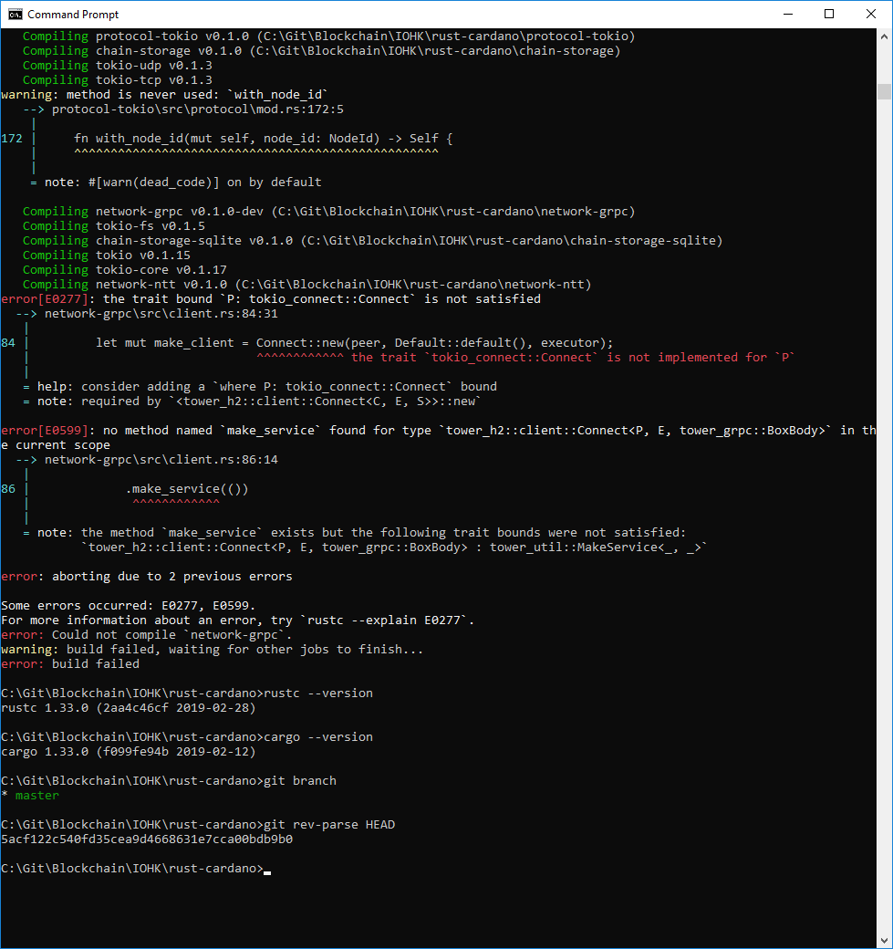 Build Error From Master Branch · Issue 488 · Input Output Hkrust Byron Cardano · Github 