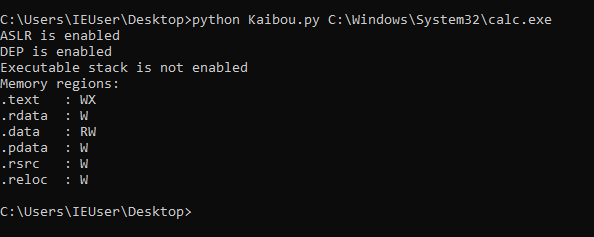 GitHub - Slipstream45/Kaibou: Tool to check Security configurations on a Windows PE file