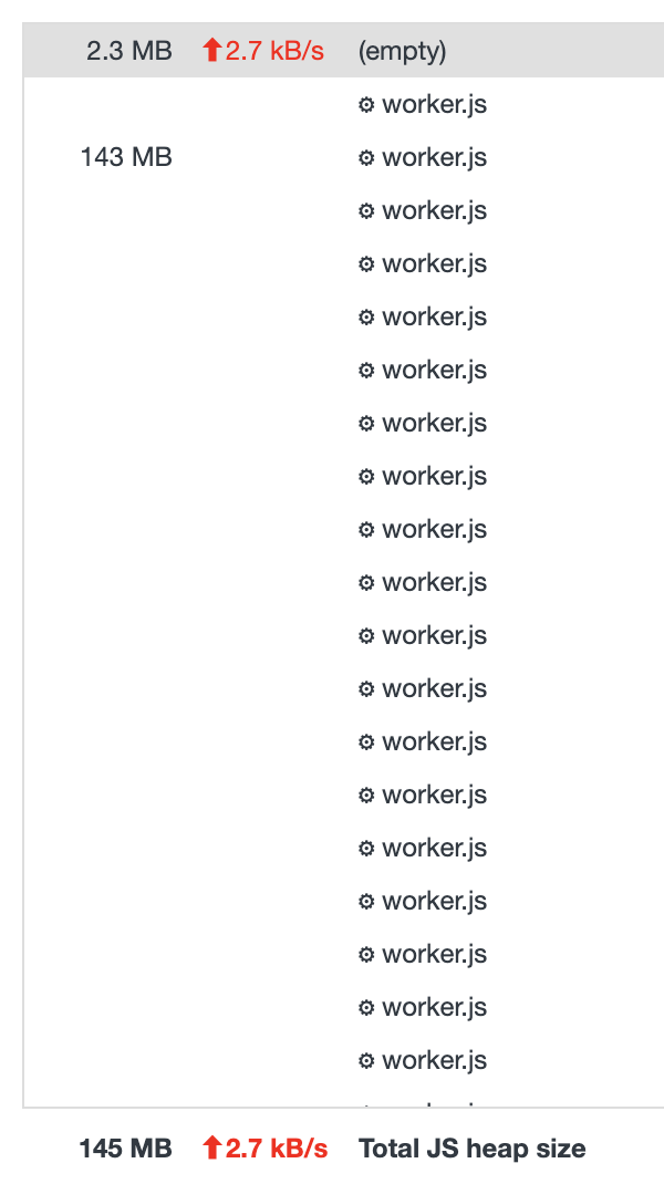 Web Worker Memory Is Not Released When Webworker Is Terminated · Issue 24965 · Electron 