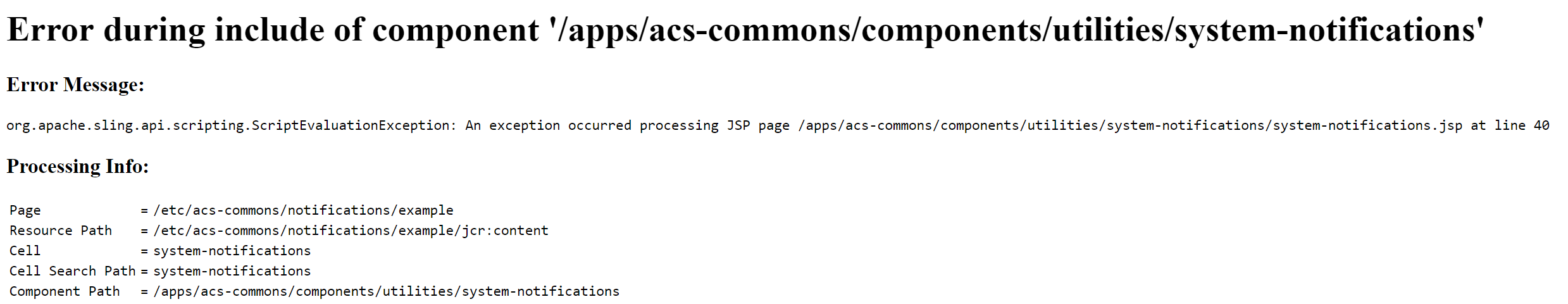 System Notifications Are Broken · Issue 1839 · Adobe Consulting Servicesacs Aem Commons · Github