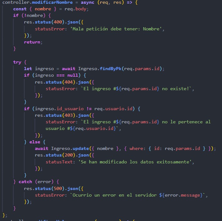 Construir los servicios principales de Backend que se debe implementar ...