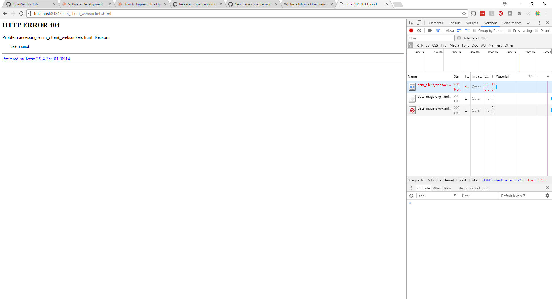 server 404 when using demo client · Issue #105 · opensensorhub/osh-core · GitHub