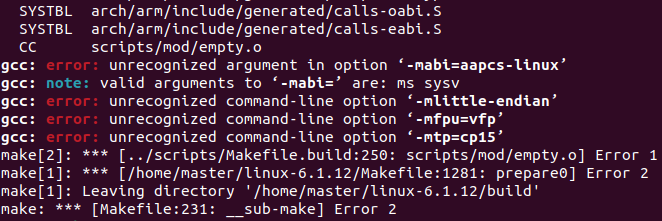 Unrecognized argument in option '-mabi=aapcs-linux' · Issue #154 · xvisor/xvisor · GitHub