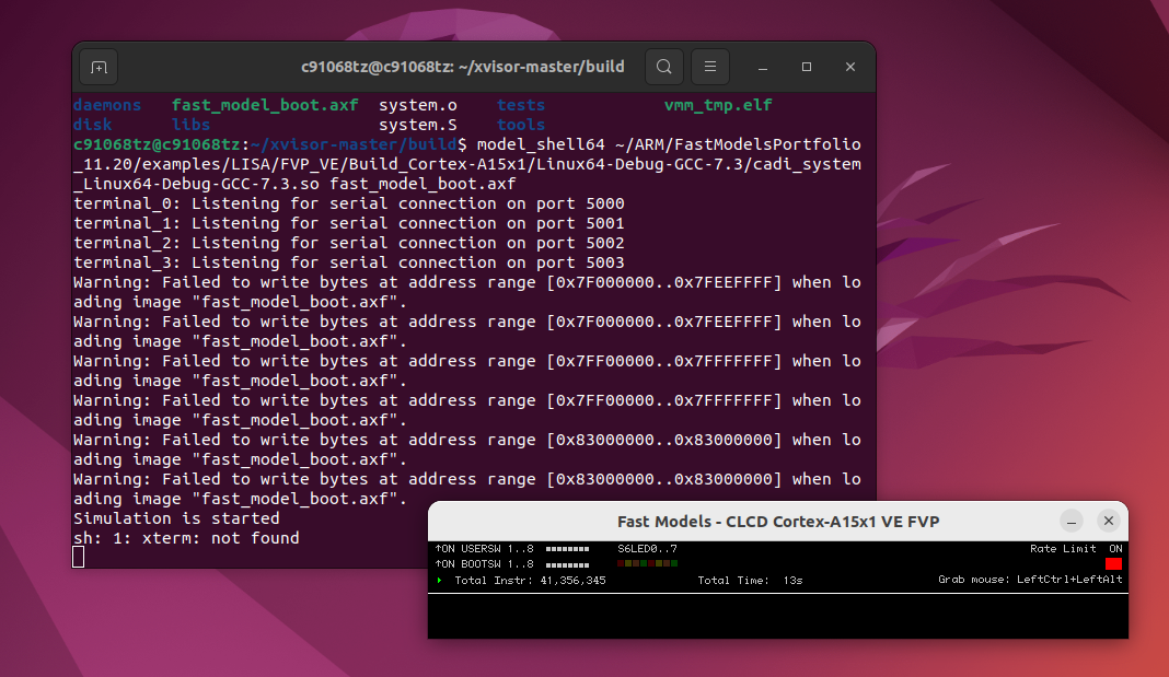 Problem When Launch Fast Model · Issue #156 · xvisor/xvisor · GitHub