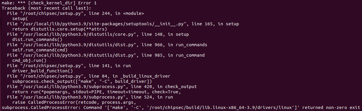 Cannot Setup CHIPSEC · Issue #1732 · chipsec/chipsec · GitHub