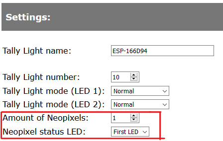 Neopixel support · Issue #10 · AronHetLam/ATEM_tally_light_with_ESP8266 · GitHub