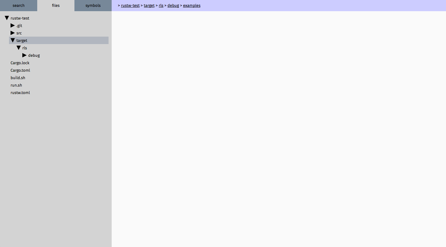 Blank code viewer on opening empty directories · Issue #191 · rust-dev ...