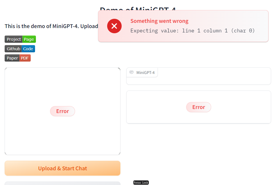 Something went wrong Expecting value: line 1 column 1 (char 0) · Issue #264 · Vision-CAIR ...