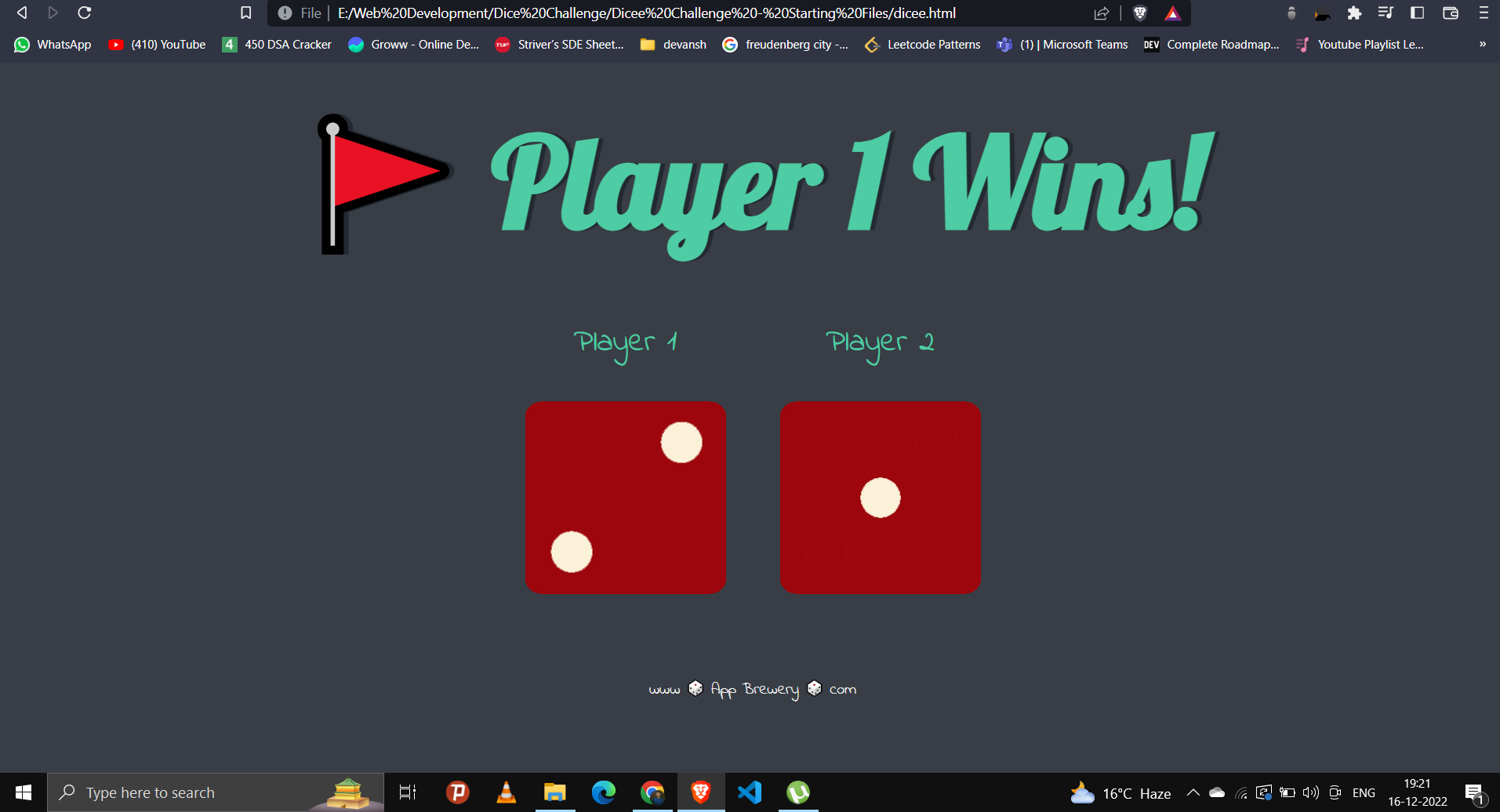GitHub - pradhanharshit/Dice-Challenge: A Dice game made while learning ...
