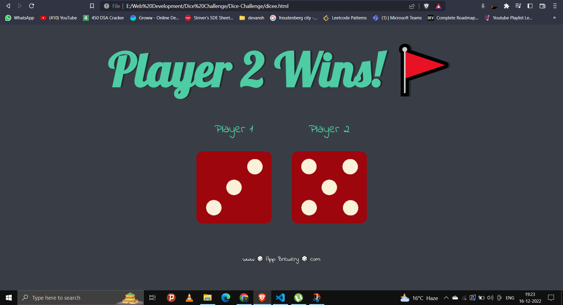 GitHub - pradhanharshit/Dice-Challenge: A Dice game made while learning ...
