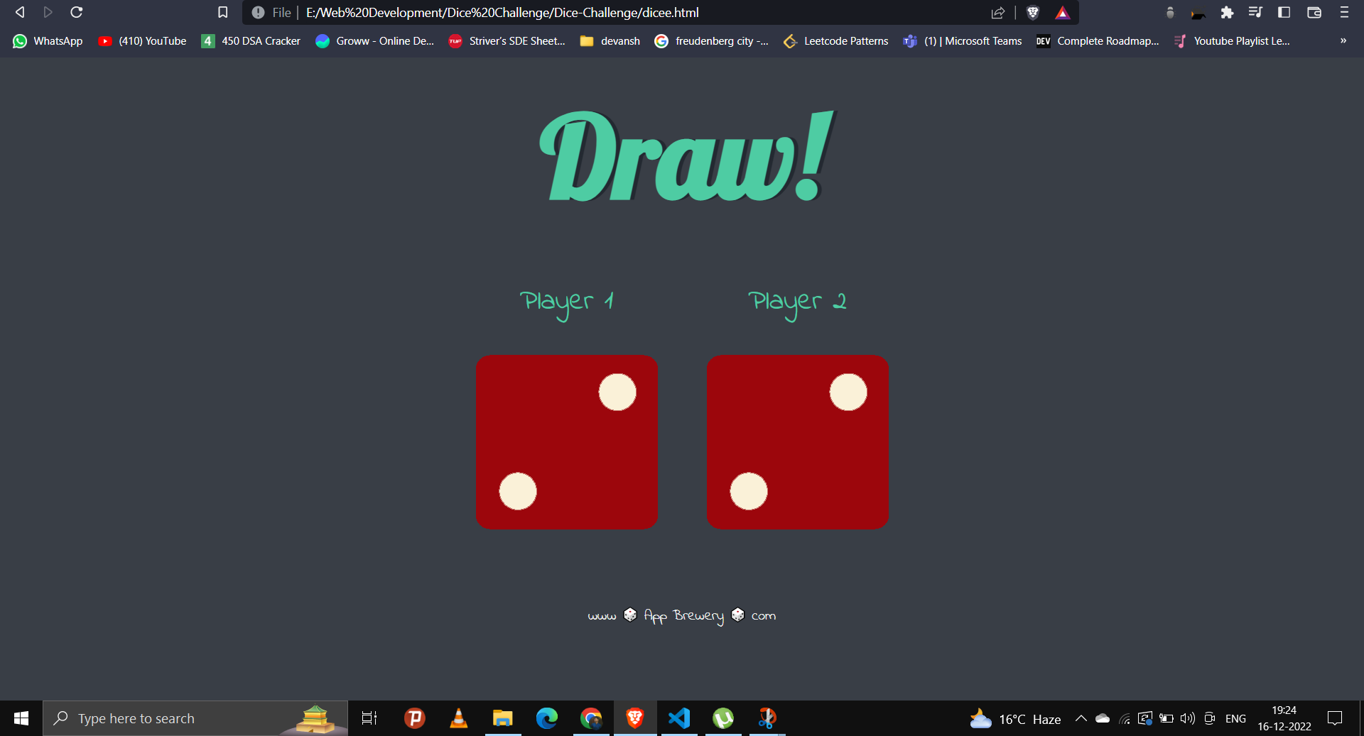 GitHub - pradhanharshit/Dice-Challenge: A Dice game made while learning ...