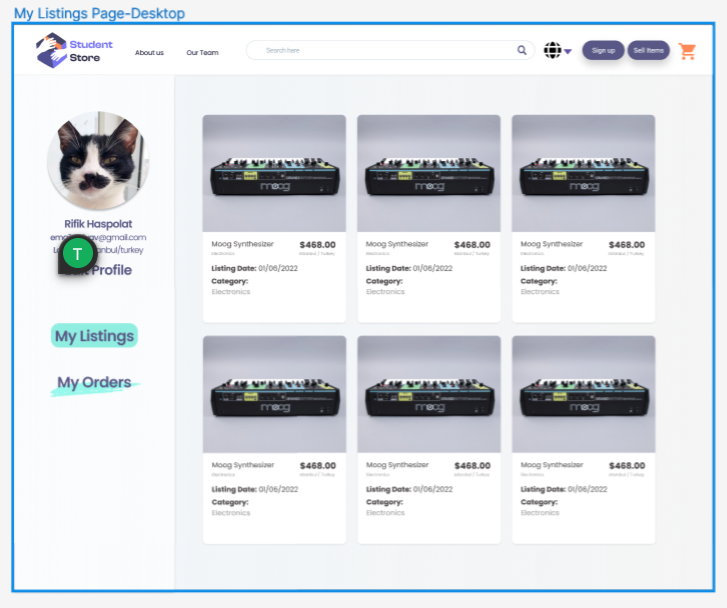 My Orders Page & listing pages · Issue #30 · ReCoded-Org/student-store-capstone-project · GitHub