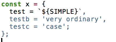 Syntax highlighting with template literals inside objects · Issue #1138 · pangloss/vim ...