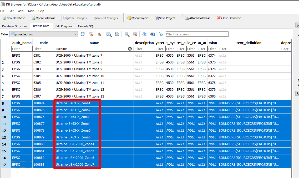 Proj Get Crs Info List From Database Not Include Crs Created By Wkt Codes · Issue 3288 · Osgeo