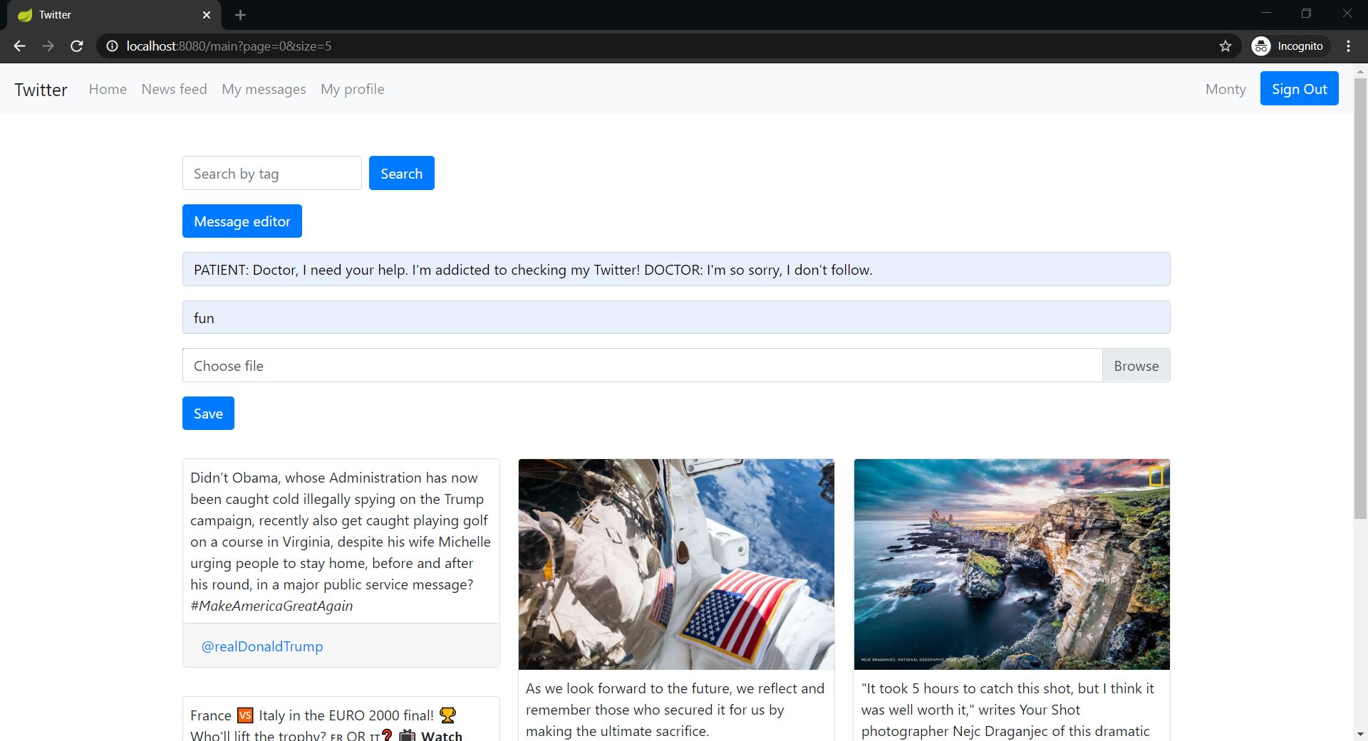 GitHub - VidarrSon/TwitterClone: A web application that is a clone of popular American ...