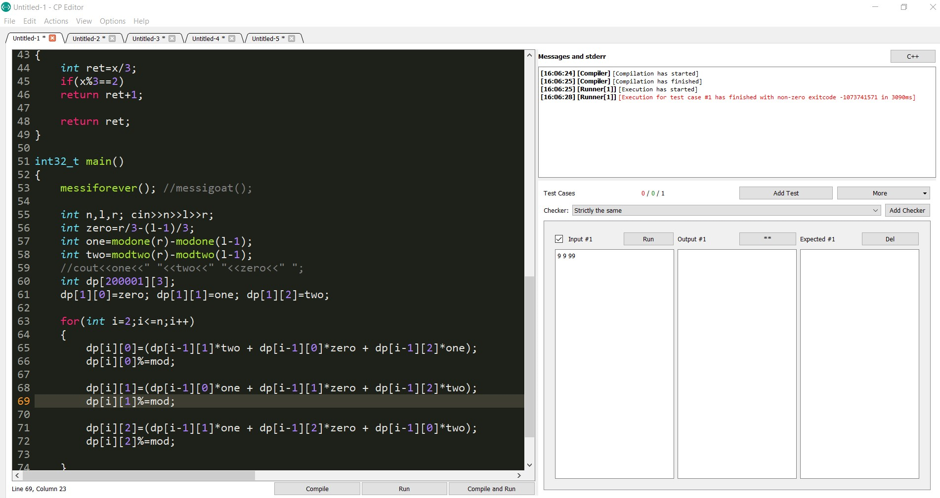 Bug that code gives non-zero exit code but works on other ide's · Issue #881 · cpeditor/cpeditor ...