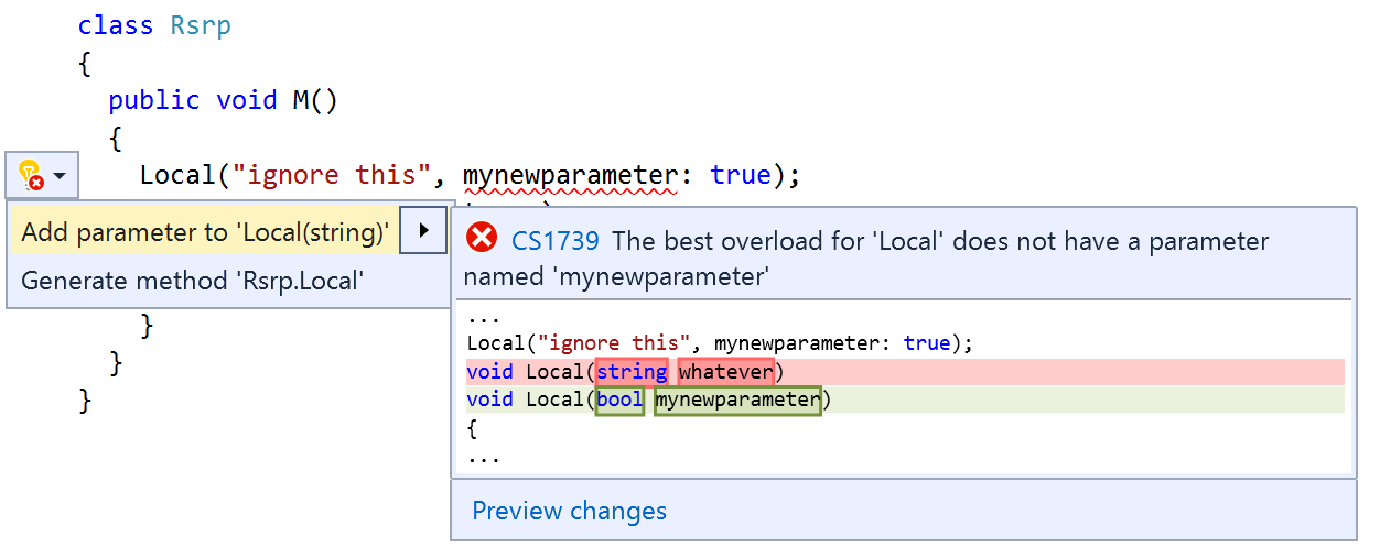 Action To Add A New Parameter To A Local Function Actually Replaces Existing One · Issue 29752 5160