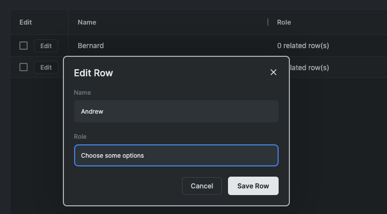Can't select relationship option value in row menu · Issue #1119 · Budibase/budibase · GitHub