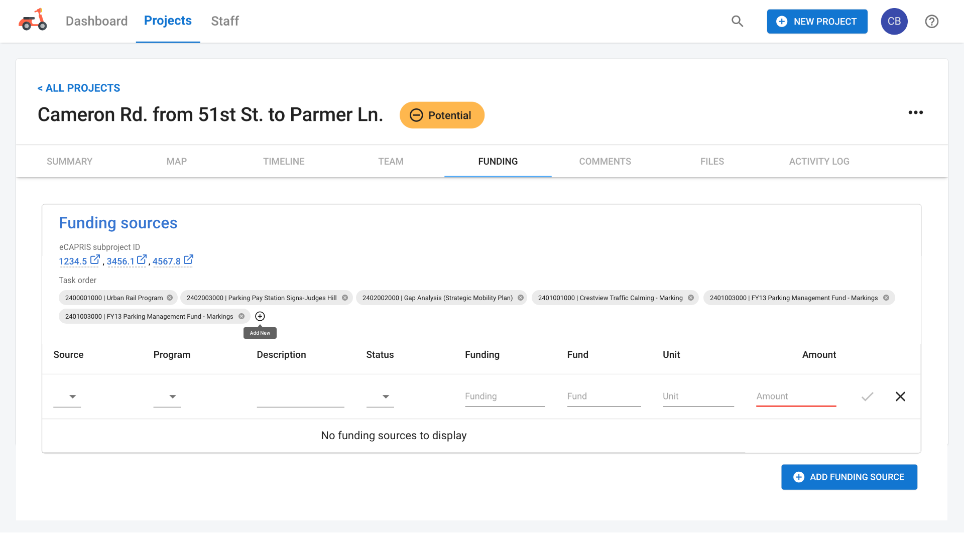 [Enhancement] Add task order multi-select to "Funding" tab · Issue ...