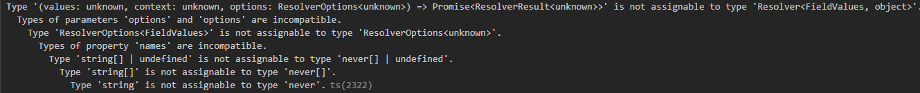 [Bug]: Document issue · Issue #245 · react-hook-form/resolvers · GitHub