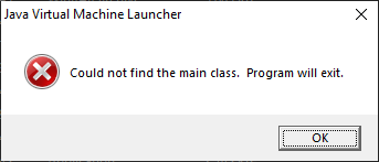 Java VM Launcher Could not find the main class · Issue #293 · angryip ...