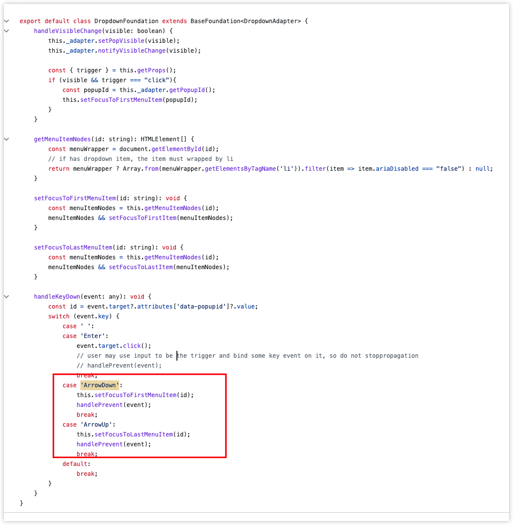 [bug] Dropdown 的onkeydown事件“arrowdown”和“arrowup”能不能通过属性来控制stoppropagation和preventdefault · Issue