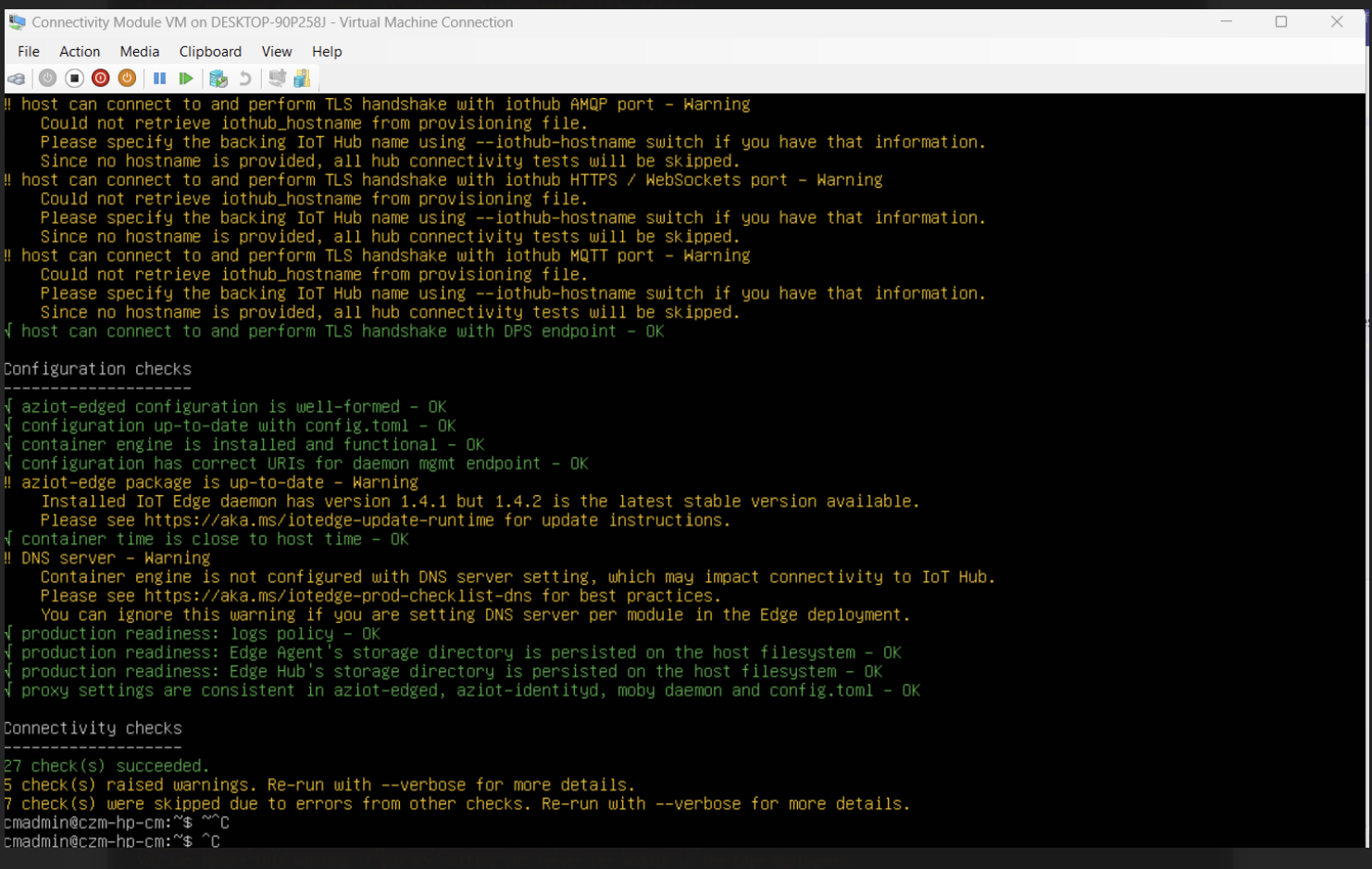 edgeAgent showing executing command "NULL" in log and initial loading of module showing timeout ...