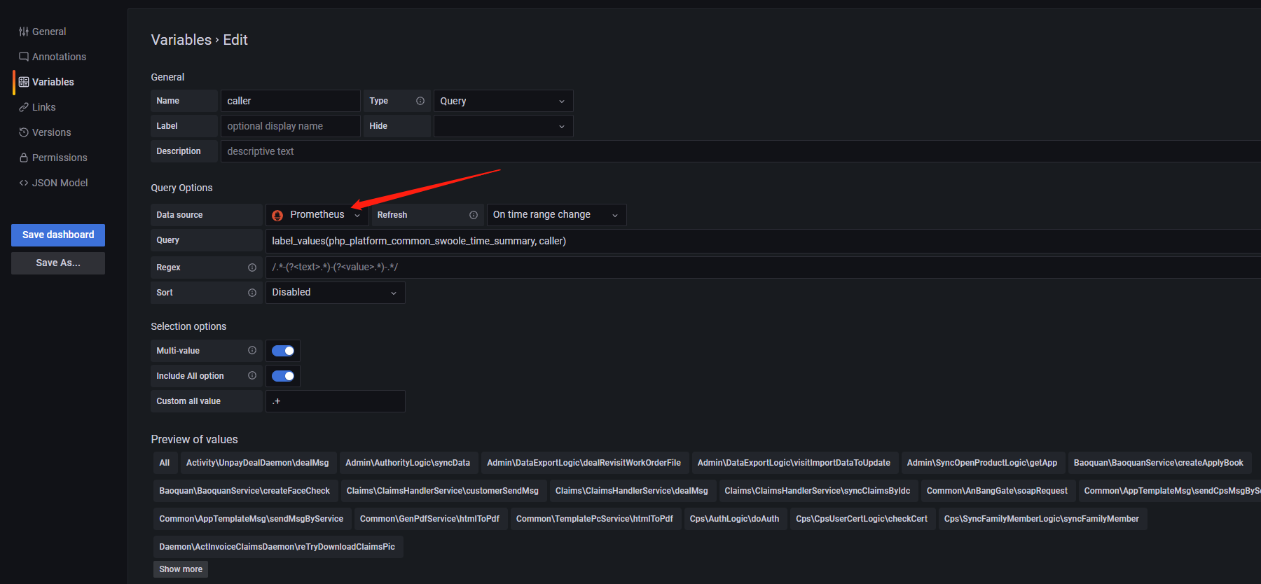 Unable To Switch Grafana Data Source With One Click · Issue 49307 · Grafanagrafana · Github