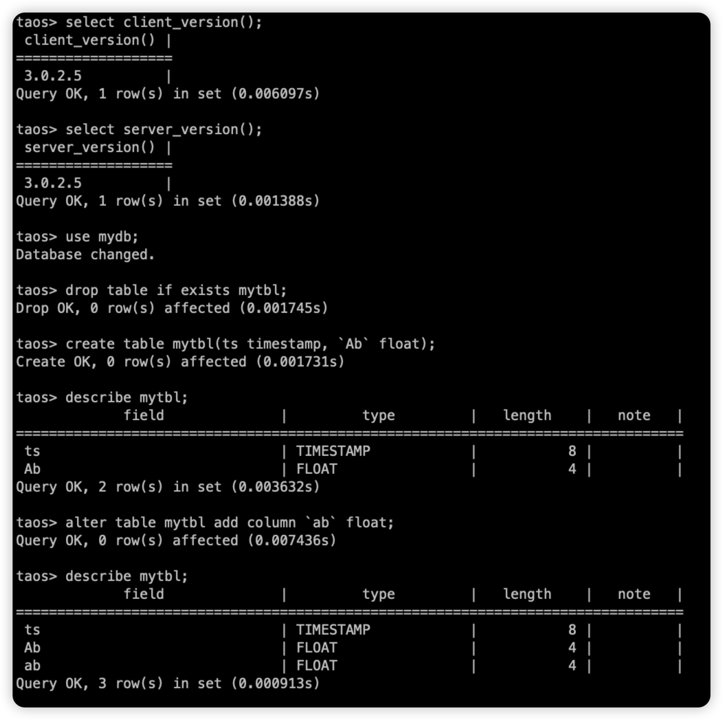 超级表添加列报错，并且已经转义 · Issue #20129 · taosdata/TDengine · GitHub