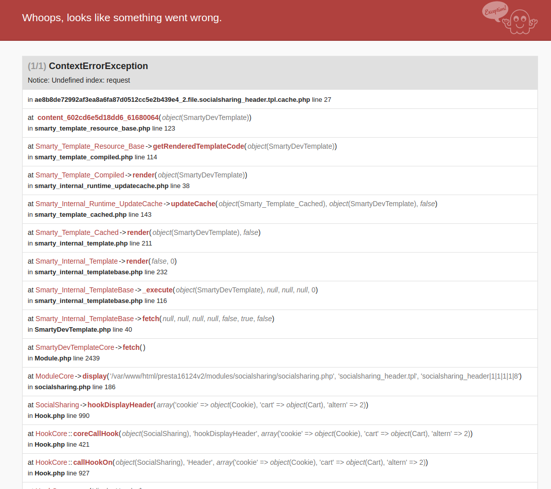 FO - Error after upgrade from 1.6 in debug mode - Module socialsharing · Issue #23282 ...
