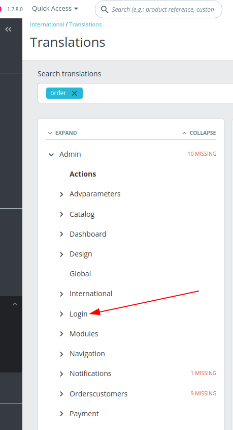 Translation - Search in Translations Tree without result not disabled · Issue #23876 ...