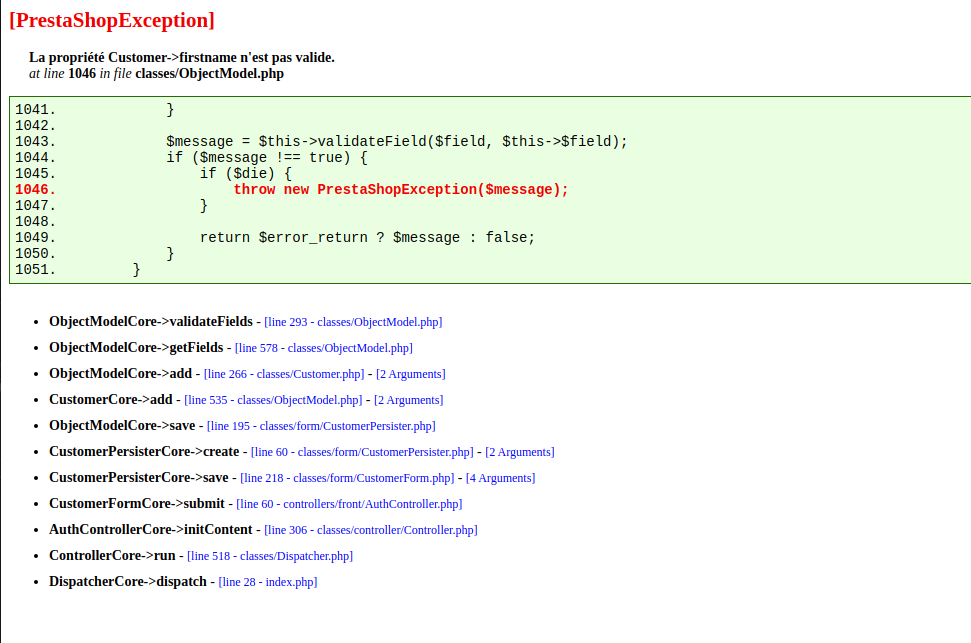 FO - Create an account - Exception displayed when firstname or lastname in invalid · Issue ...