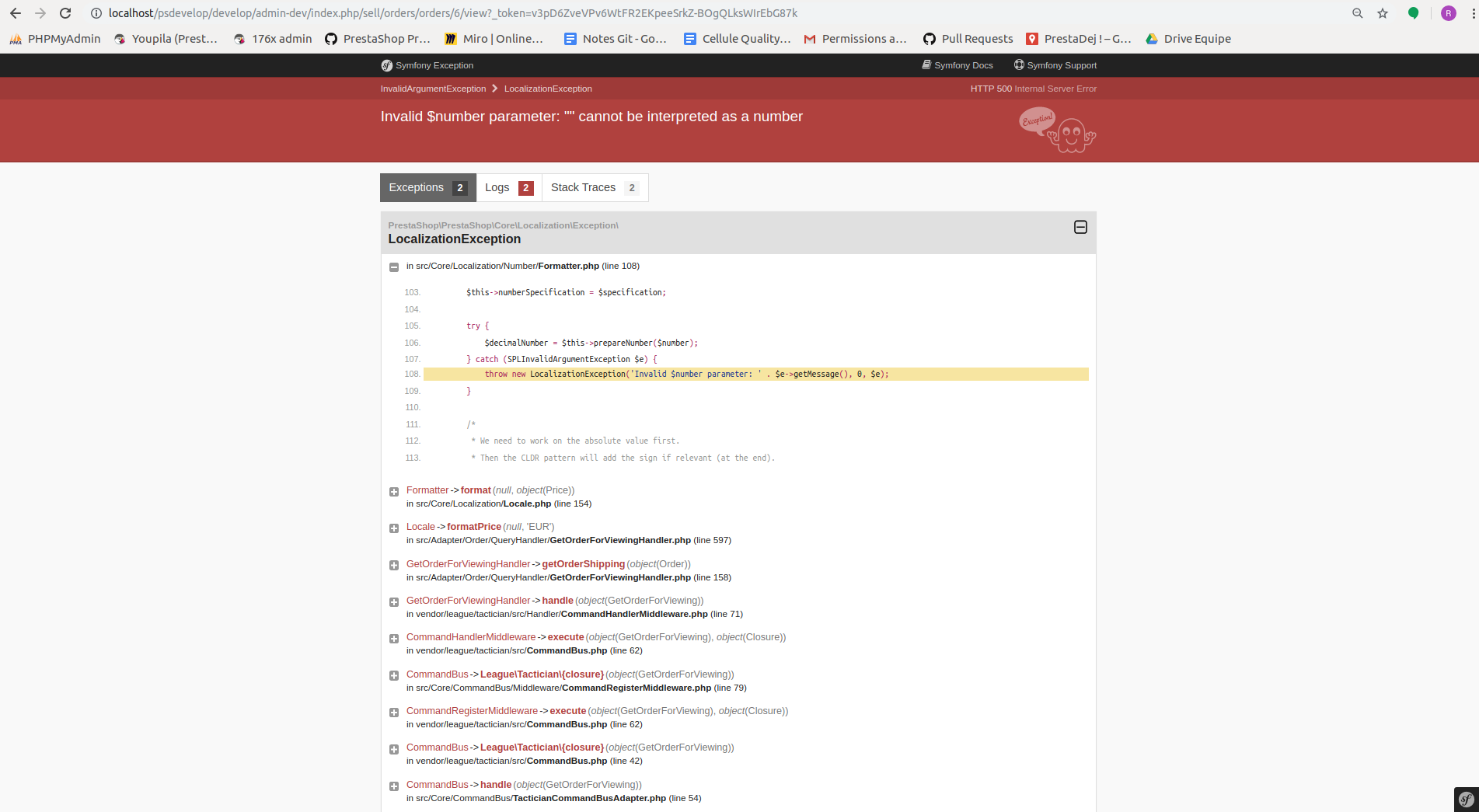 Migrated order page : Invalid Number Parameter Error · Issue #16107 · PrestaShop/PrestaShop · GitHub
