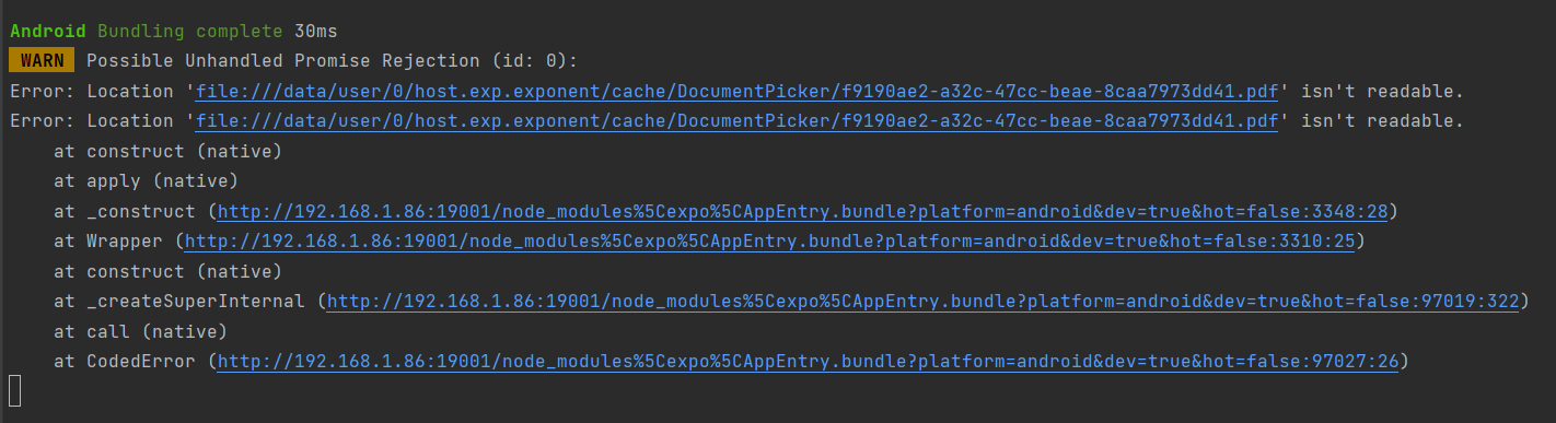 `expo-document-picker` file isn't readable with `expo-file-system` on Android. · Issue #21792 ...