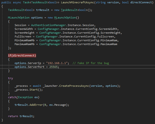 [BUG] Direct connect on server not working on 1.20.1 · Issue #89 · CmlLib/CmlLib.Core · GitHub