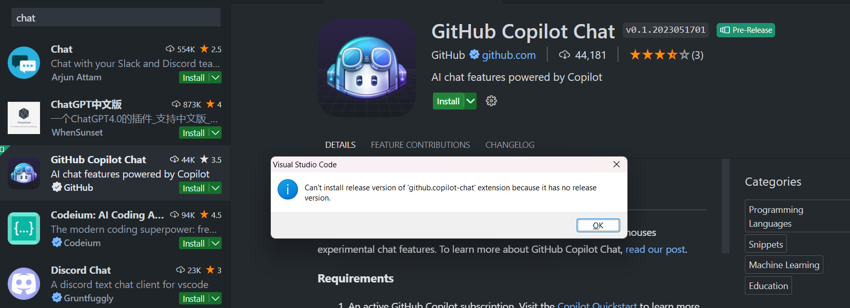 Copilot chat not showing · community · Discussion #50851 · GitHub