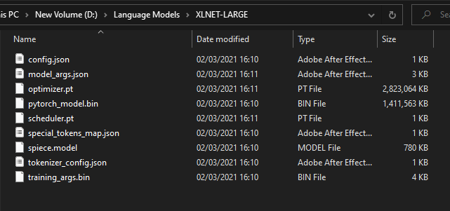 FileNotFoundError: [Errno 2] No such file or directory: 'cache_dir/cached_dev_xlnet_128_2_1 ...