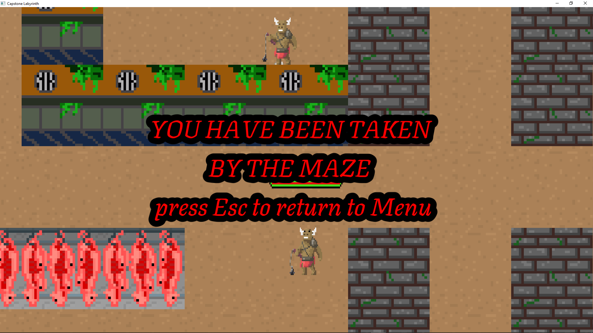 "Play again" Screen after death · Issue #162 · SCCapstone/Capstone-Labyrinth · GitHub