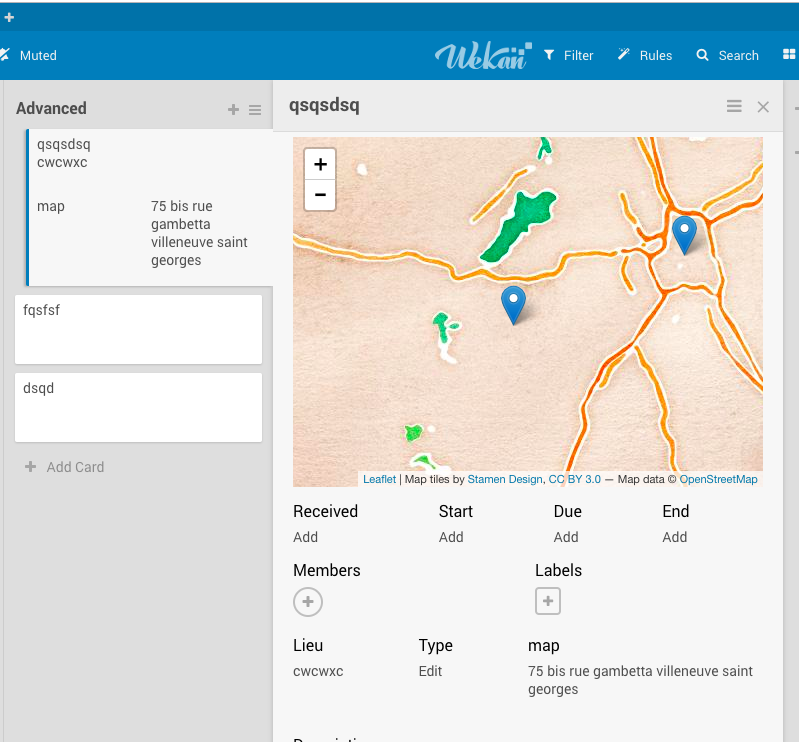 Add feature: Map card / Allow cards to have a "location" · Issue #755 · wekan/wekan · GitHub