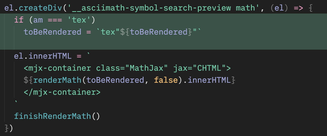 Wrap selection when inserting AsciiMath symbol. · Issue #17 · widcardw/obsidian-asciimath · GitHub