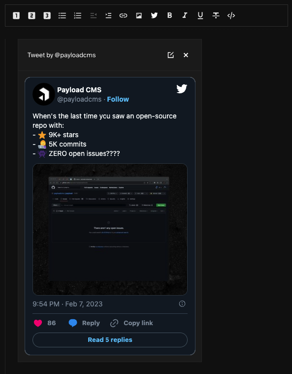 Github Hdodov Payload Rich Text Tweet