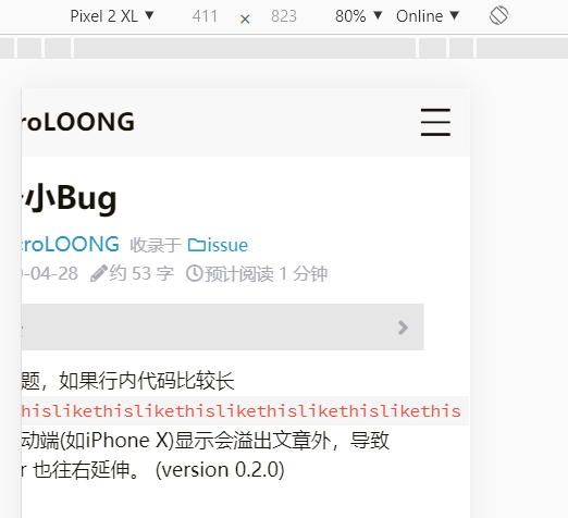 [BUG] 较长行内代码显示错误 · Issue #278 · dillonzq/LoveIt · GitHub