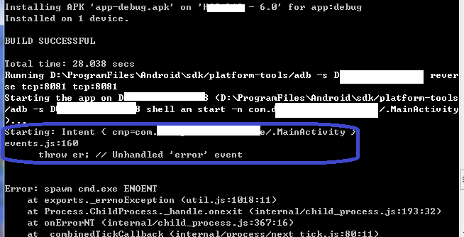 Stuck At Starting Intent Mainactivity · Issue 303 · Expocreate React Native App · Github