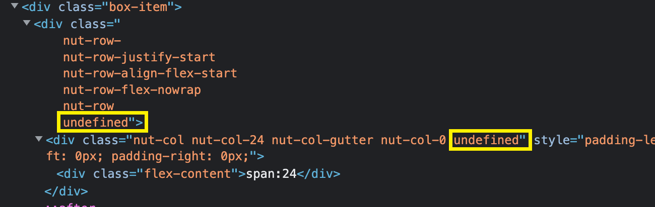 Layout 布局组件中 Row 和 Col 组件的 Classname 命名出现 Undefined · Issue 682 · Jdf2enutui React · Github