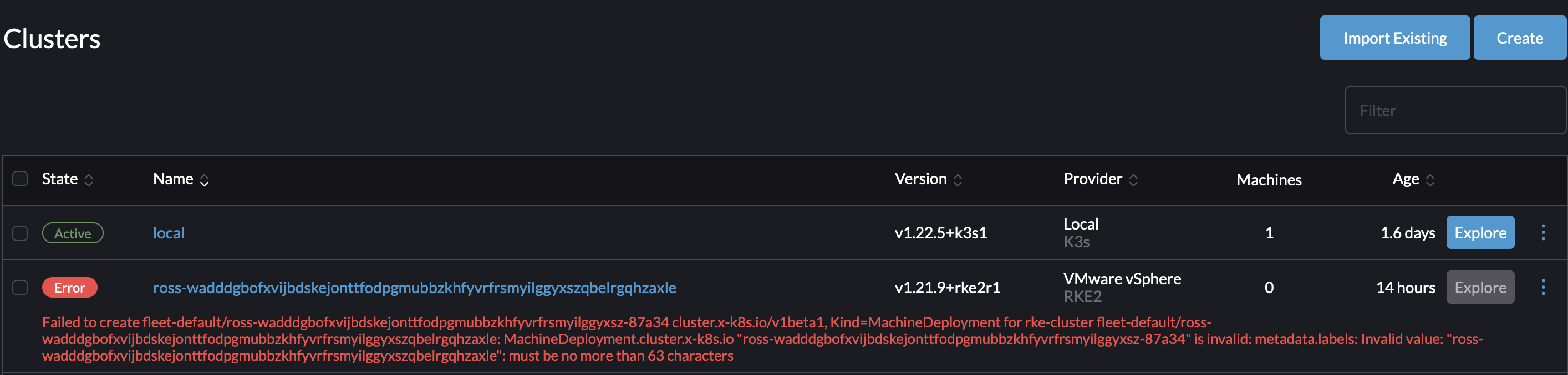 Provisioning v2 (clusterAPI) cluster names >63 characters are allowed by the UI · Issue #5214 ...