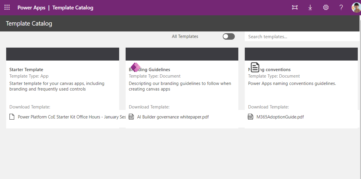 [CoE Starter Kit - BUG] Template Catalog layout resizing issues · Issue ...