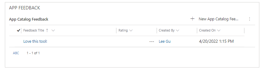 [CoE Starter Kit - Feature]: Add App Feedback from App Catalog to Power ...