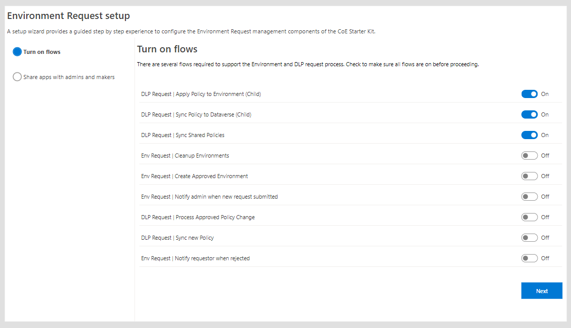 [CoE Starter Kit - FEATURE] Setup Wizard for Environment Request ...